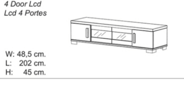 Zenith TV Stand - Euro Living Furniture