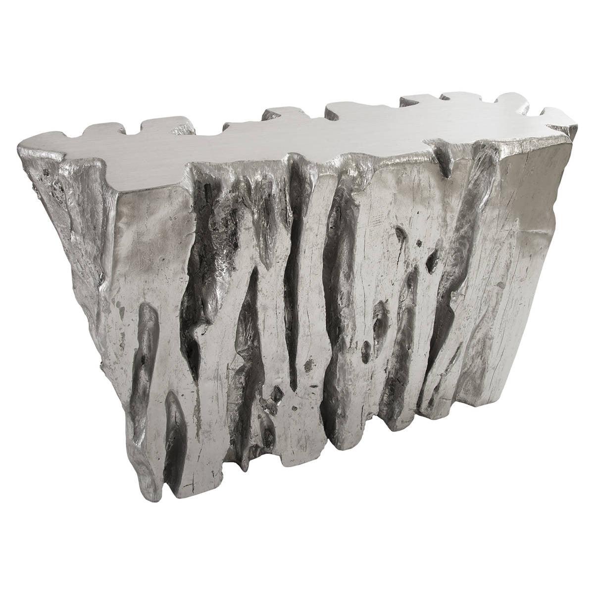 Freeform Console Table Silver Leaf – Euro Living Furniture